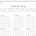 Color the Array Multiplication - Eight Worksheets - Etsy