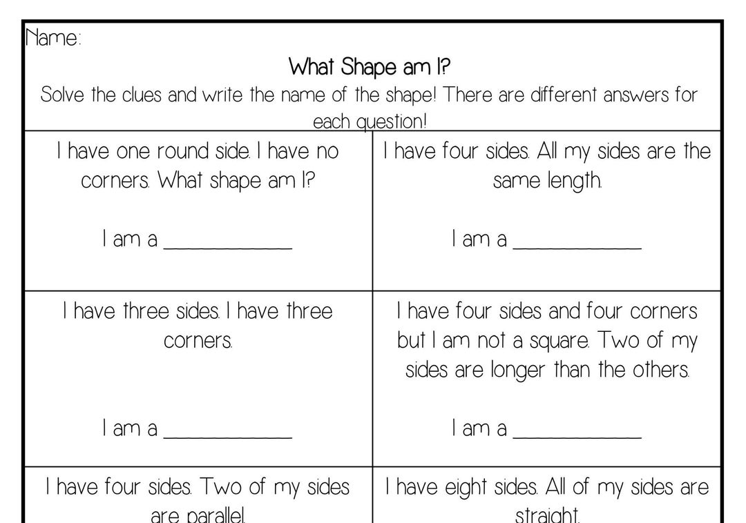 Geometry Worksheet Packet - 15 Worksheets - Etsy