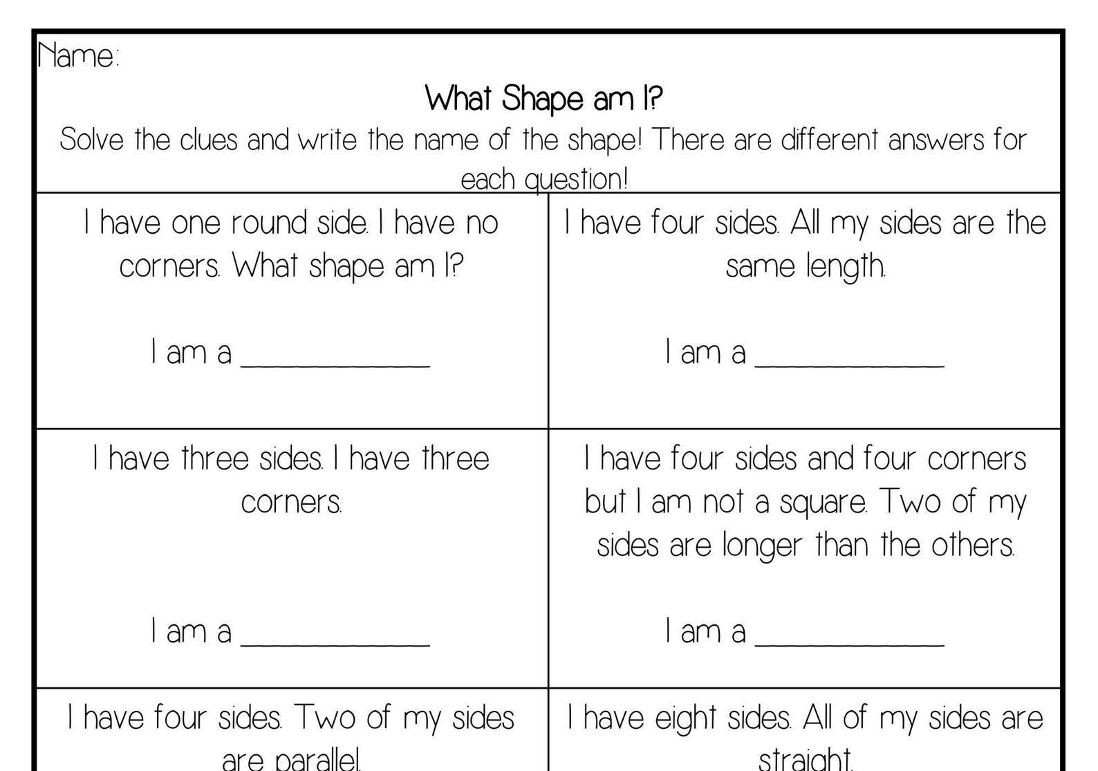 Geometry Worksheet Packet - 15 Worksheets - Etsy