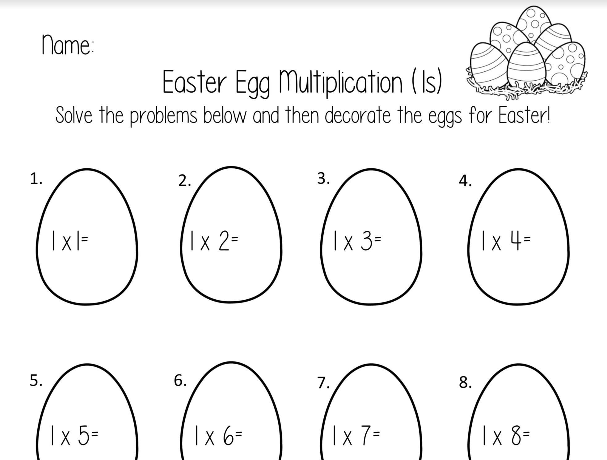 Easter Egg Multiplication - Etsy