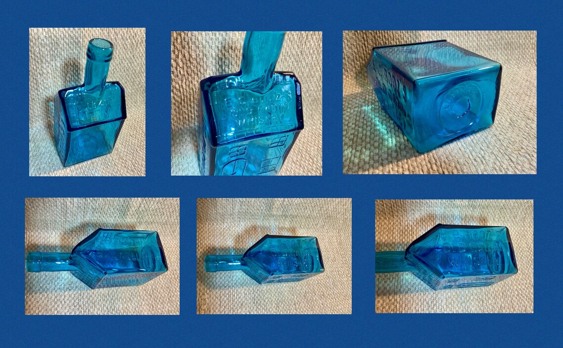 E.G. Booz Old Cabin Whiskey Bottles, Choice of 2, Marked Nuline, NJ, 8 ...