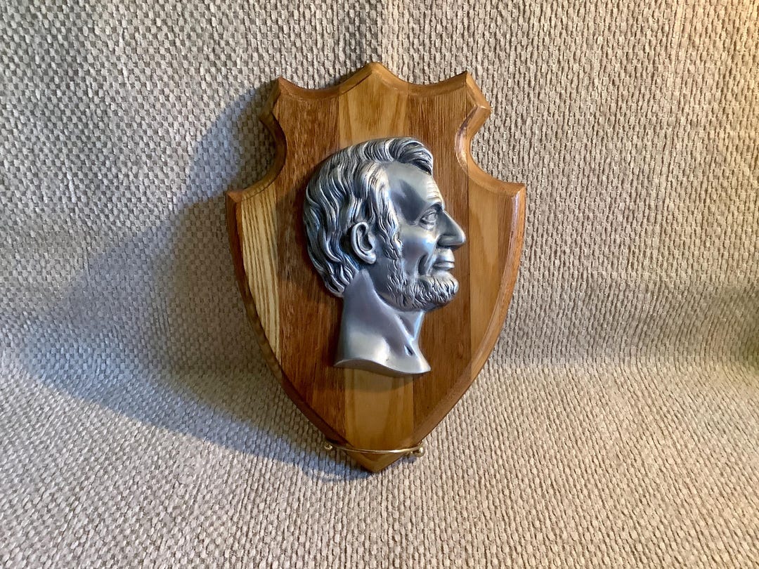 Abraham Lincoln Plaque, Profile Bust, Folk Art 1955 - Etsy
