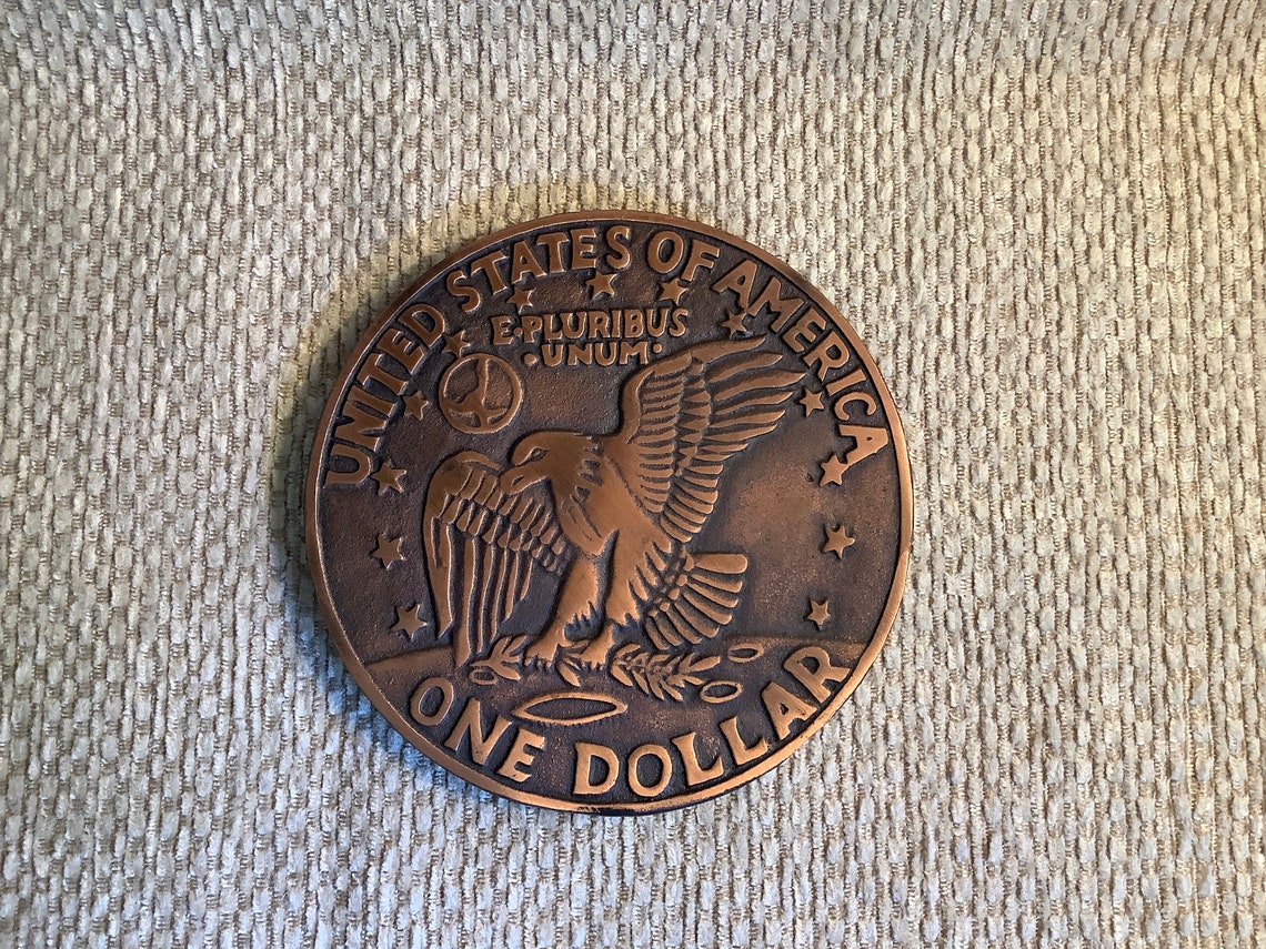 Wall Decor, Trivet, United States of America One Dollar Replica, Metal ...
