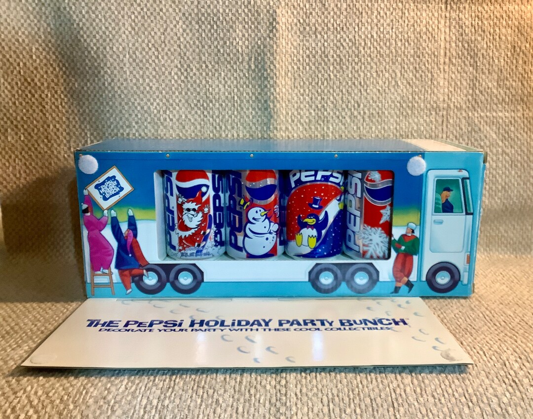 Pepsi Cans, 9 Different, Pepsi Holiday Party Bunch, Promotional ...