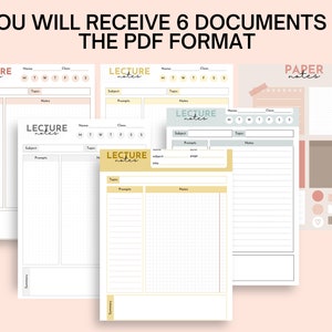 Students Lecture Notes| Printable Notes Page | Notes Template | Note ...