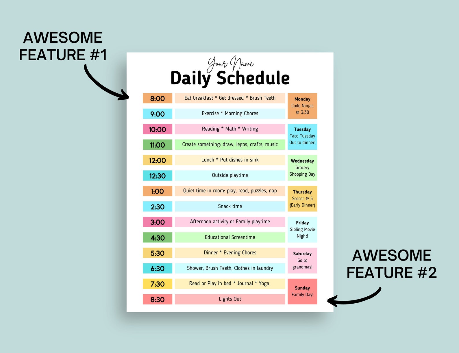 DAILY ROUTINE SCHEDULE Daily Schedule Everyday Schedule Daily Routine ...