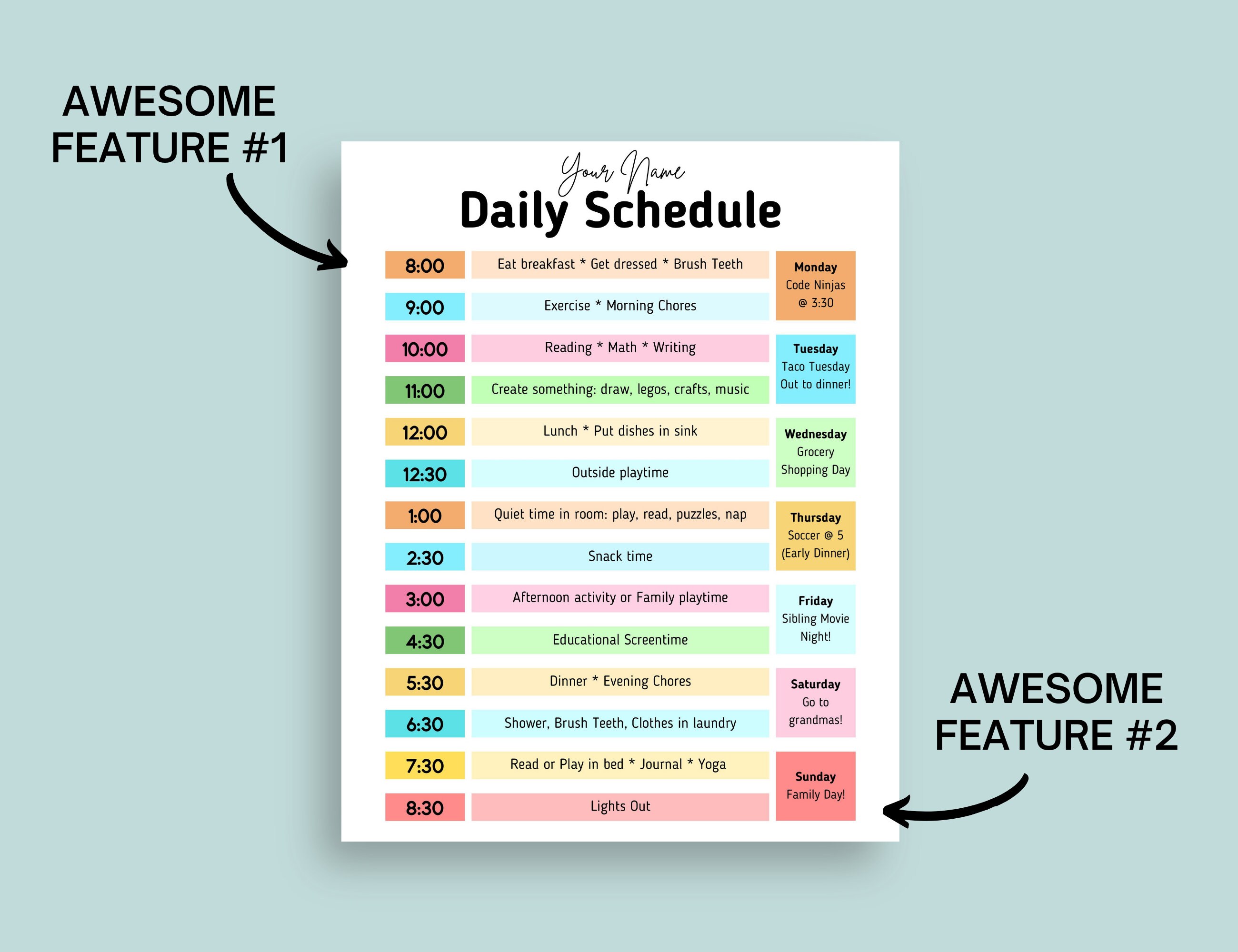 DAILY ROUTINE SCHEDULE Daily Schedule Everyday Schedule Daily Routine ...