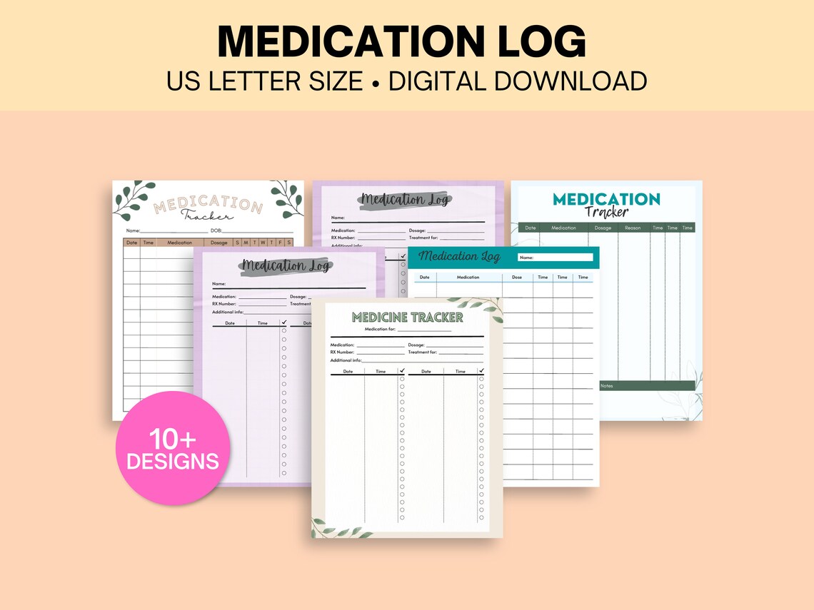 Medication Tracker Printable | Monthly Medication Tracker | Medicine ...