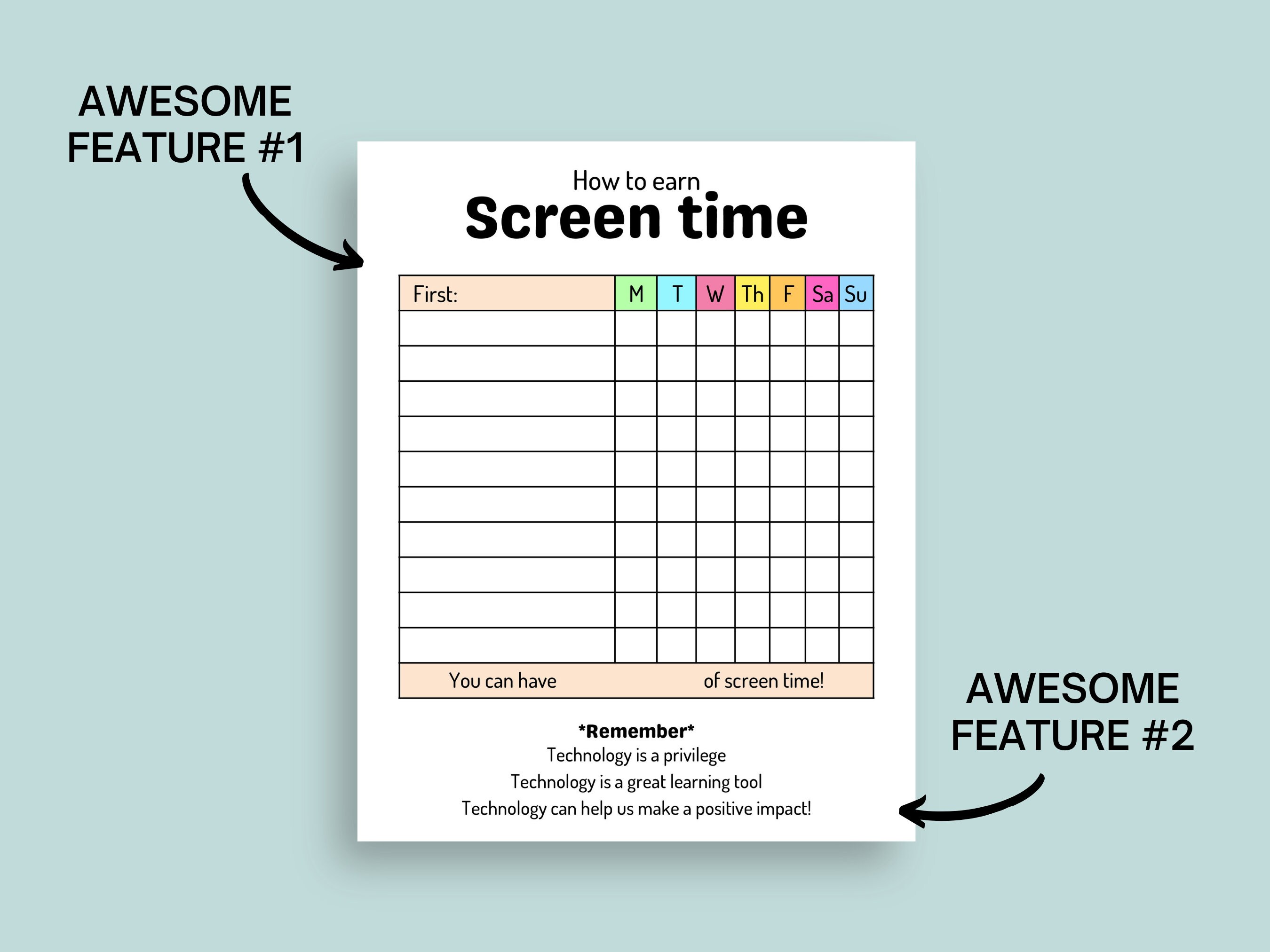 Printable Screen Time Rules for Kids Screentime Rules Screen Time ...