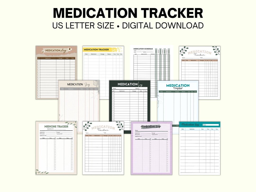 Medication Tracker Printable | Monthly Medication Tracker | Medicine ...