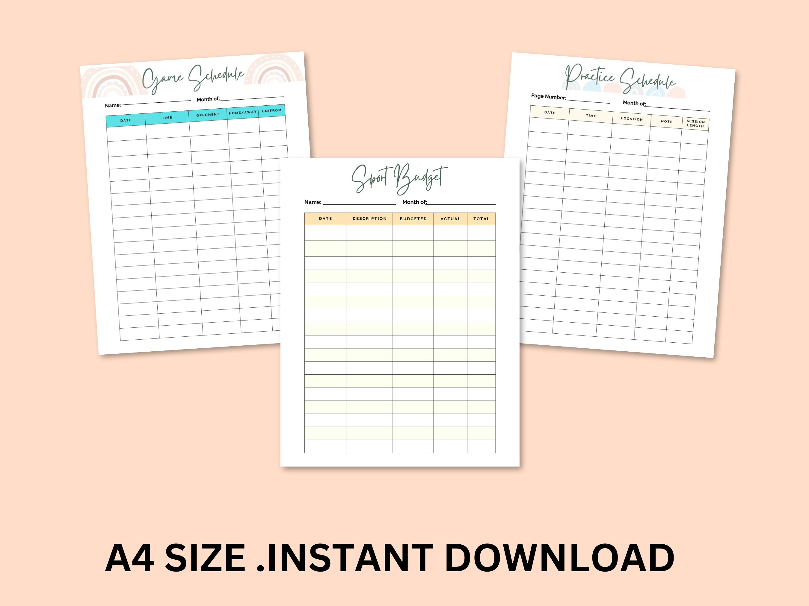 Sports Planner for Kids | Team Mom Planner | Kids Activities Planner ...