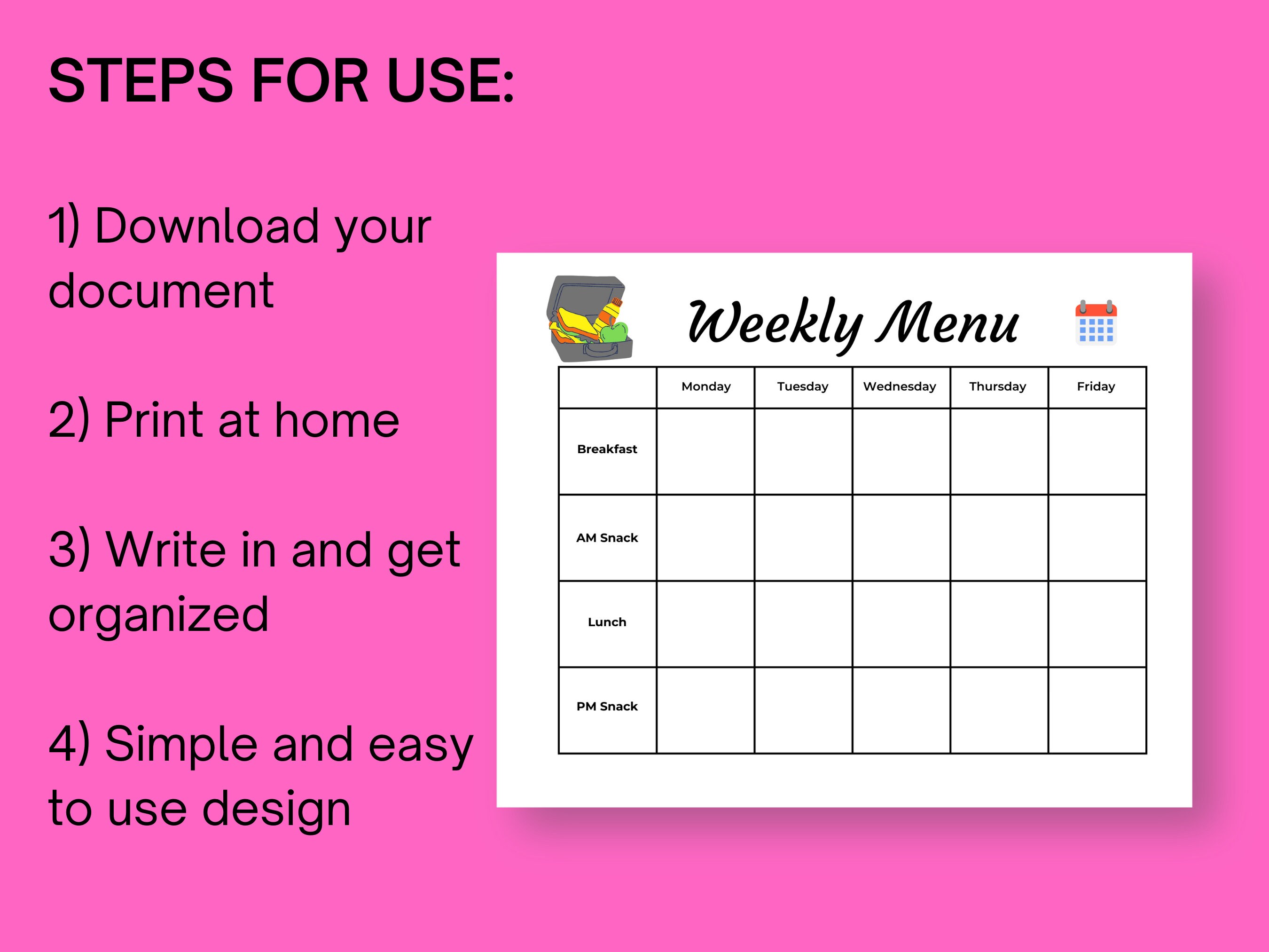 Daycare Menu | Home Meal | Preschool Menu | Home School Menu | Nannies ...