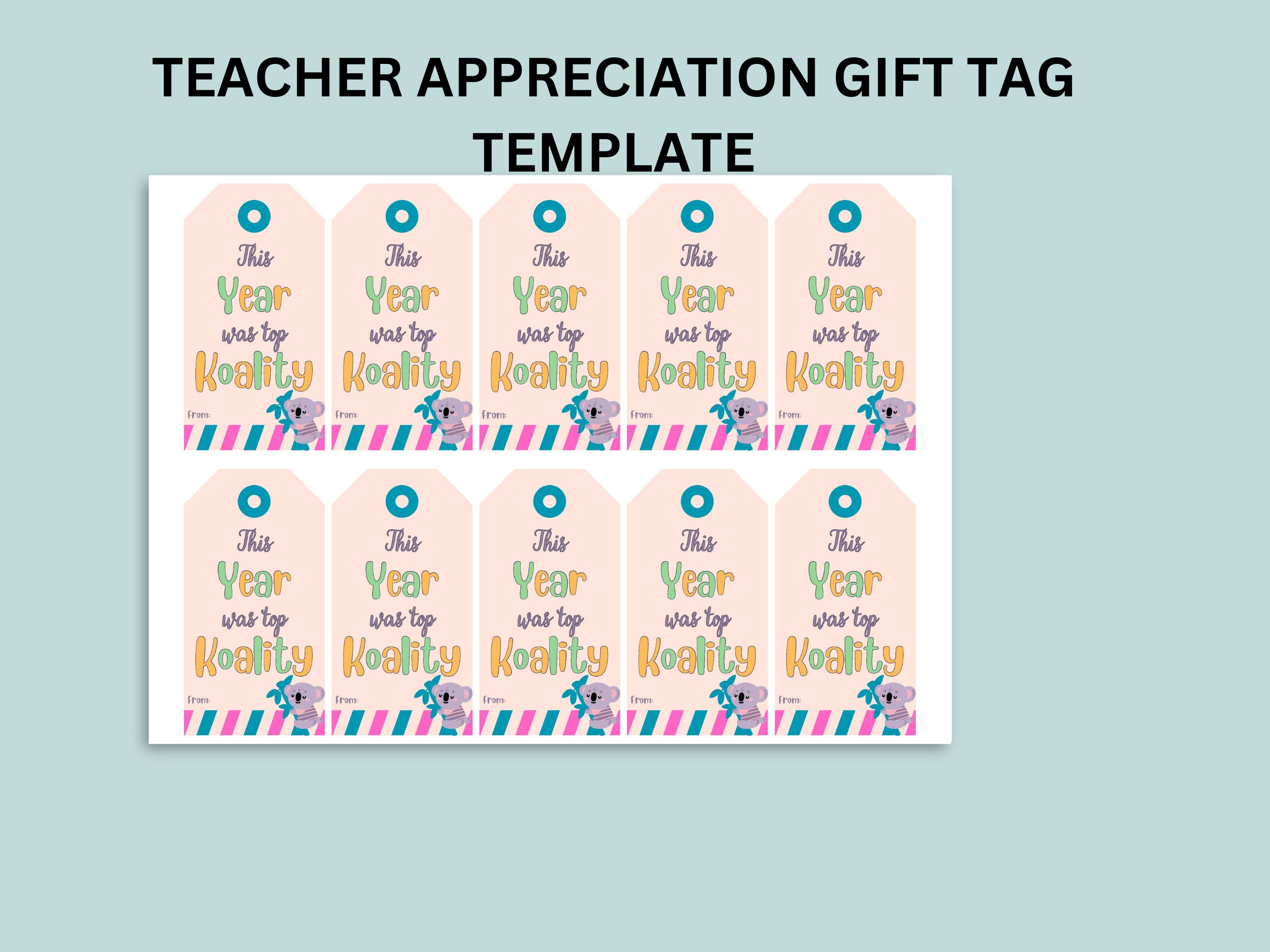 Printable Teacher Appreciation Gift Tags Teacher Thank You - Etsy