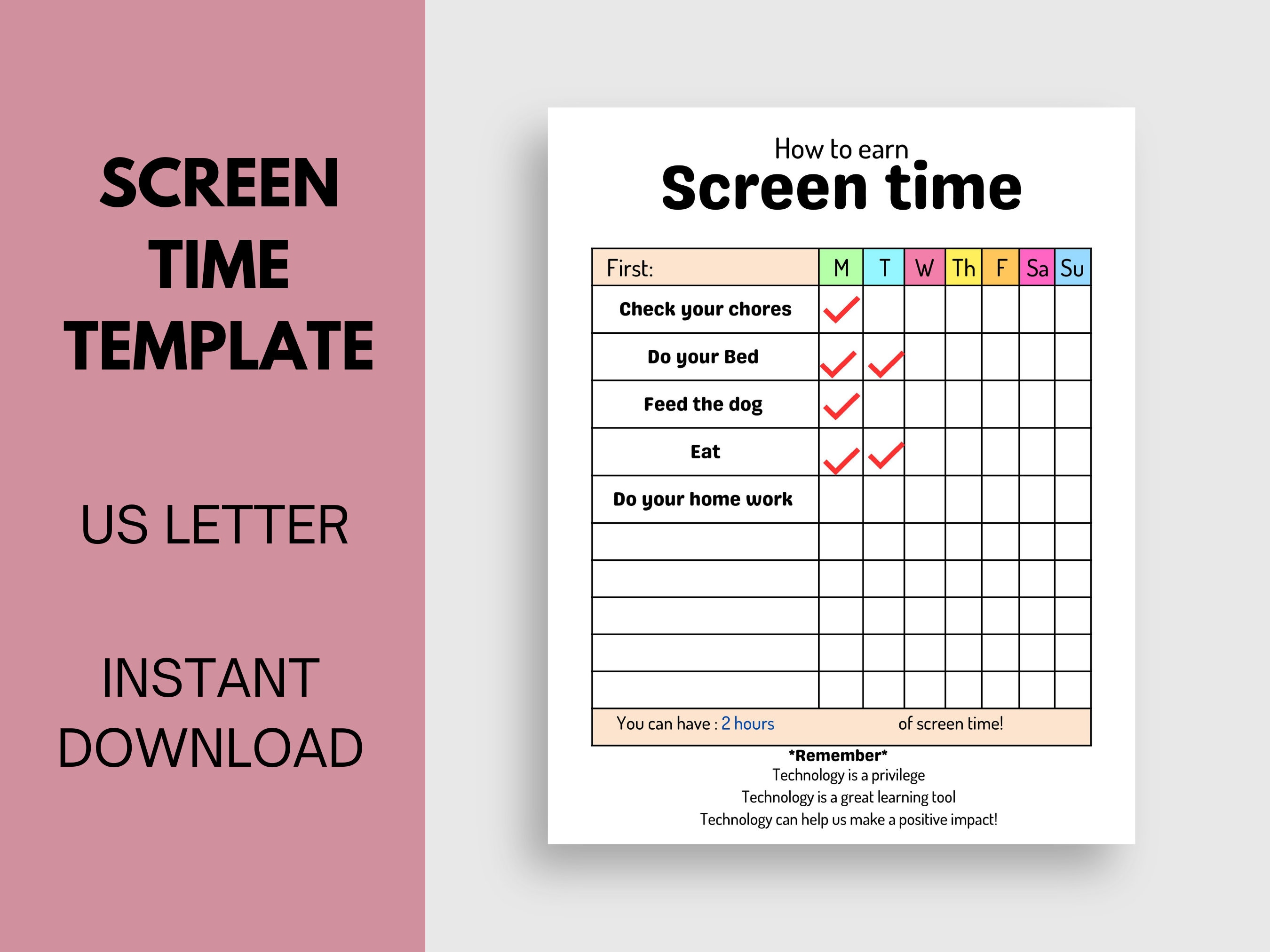 Printable Screen Time Rules for Kids Screentime Rules Screen Time ...