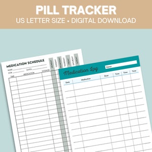 Medication Tracker Printable | Monthly Medication Tracker | Medicine ...