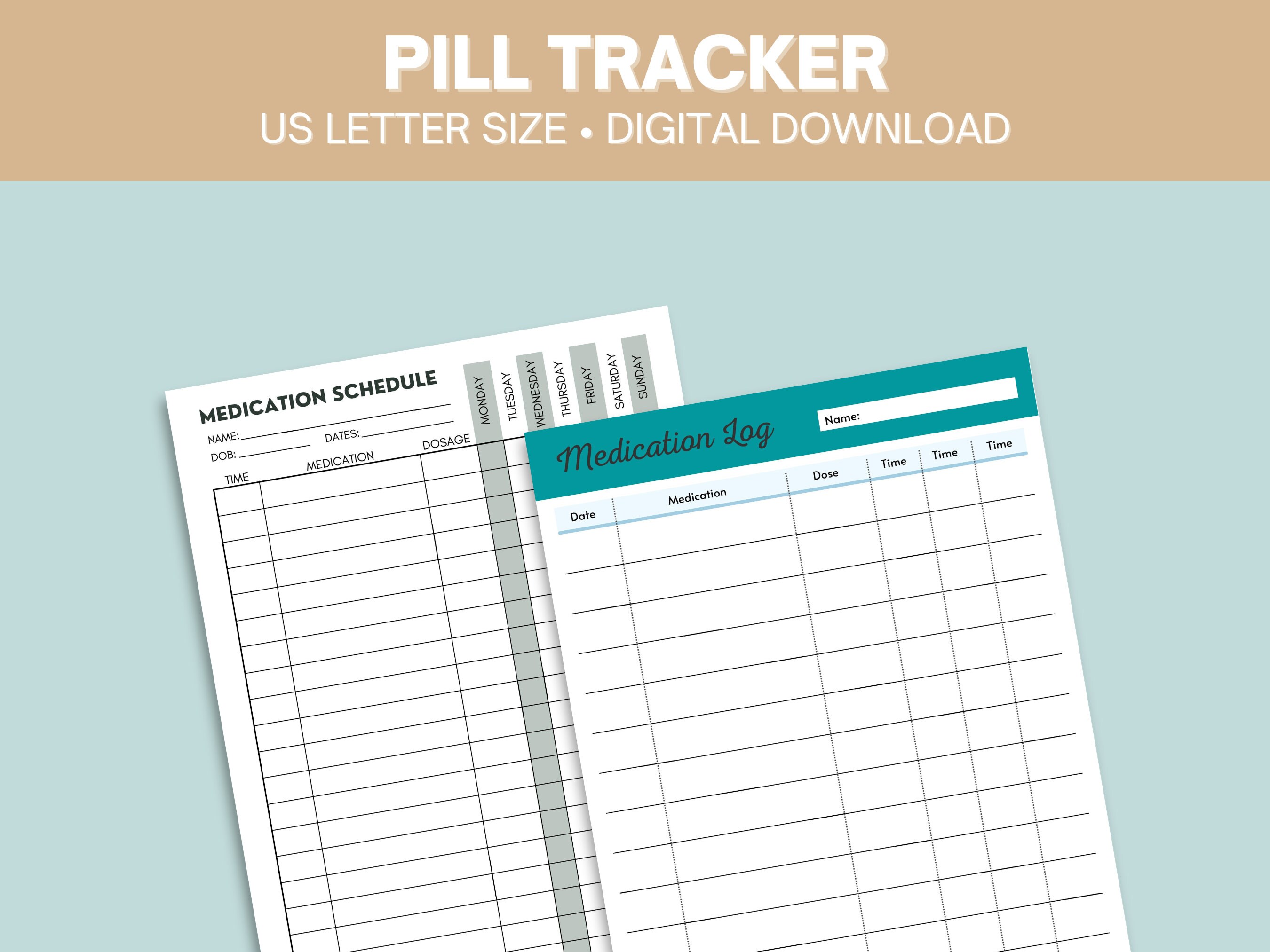 Medication Tracker Printable | Monthly Medication Tracker | Medicine ...