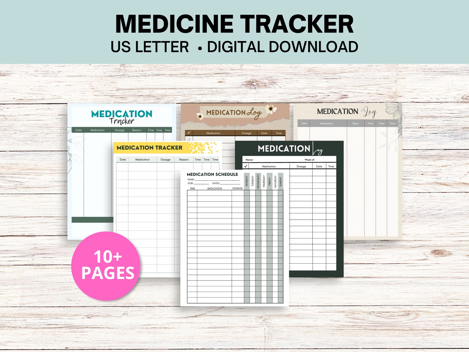 Medication Tracker Printable | Monthly Medication Tracker | Medicine ...
