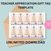 Printable Teacher Appreciation Gift Tags Teacher Thank You - Etsy