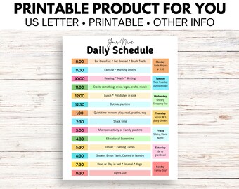 Fillable Clock Daily Routine & Rhythm Schedule Planner - Etsy