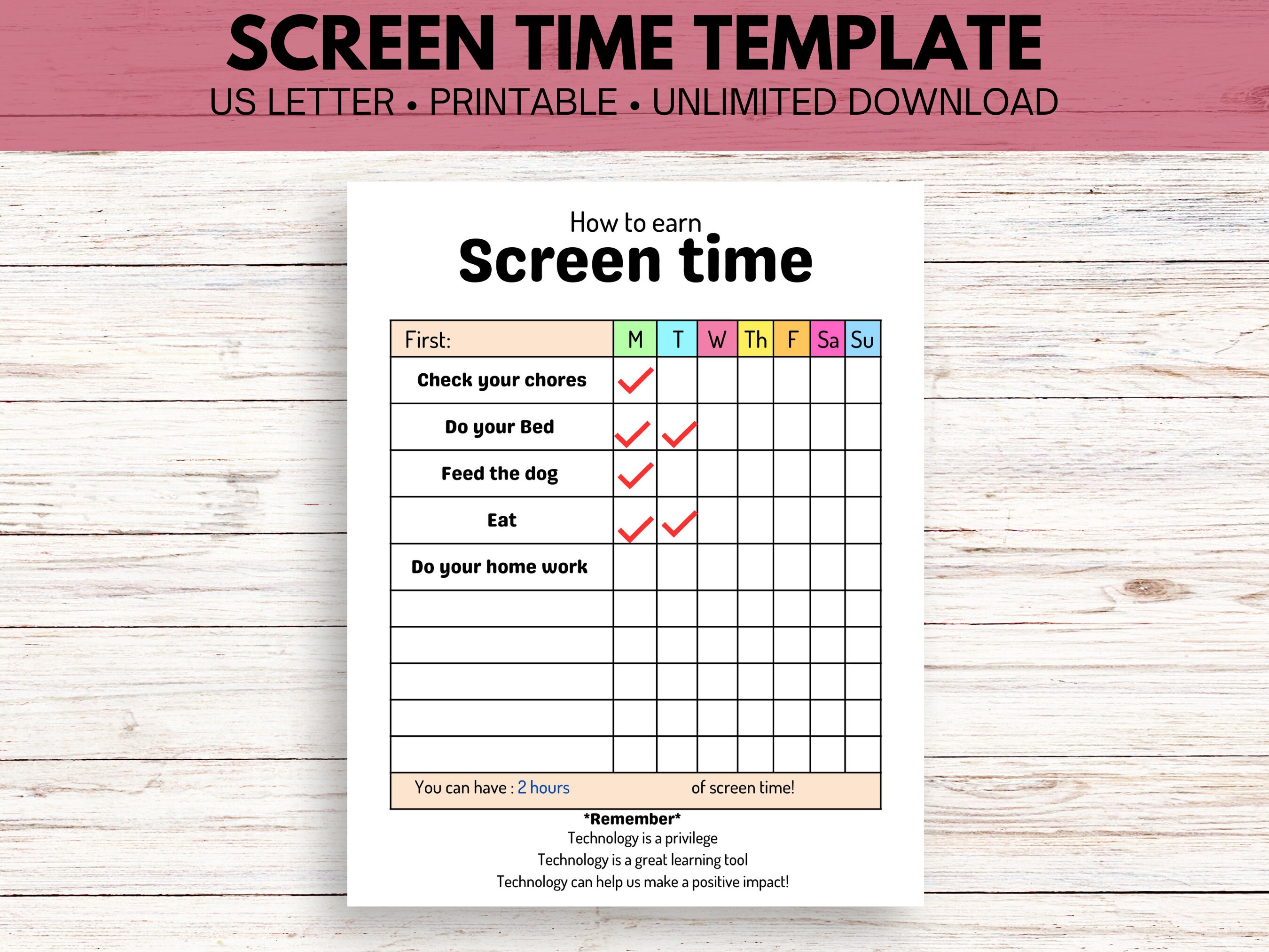 Printable Screen Time Rules for Kids Screentime Rules Screen Time ...