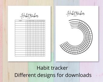 Habit Tracker Printable 52 Week Habit Tracker Minimalist - Etsy