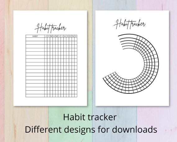 Minimalist Habit Tracker Bundle - Etsy