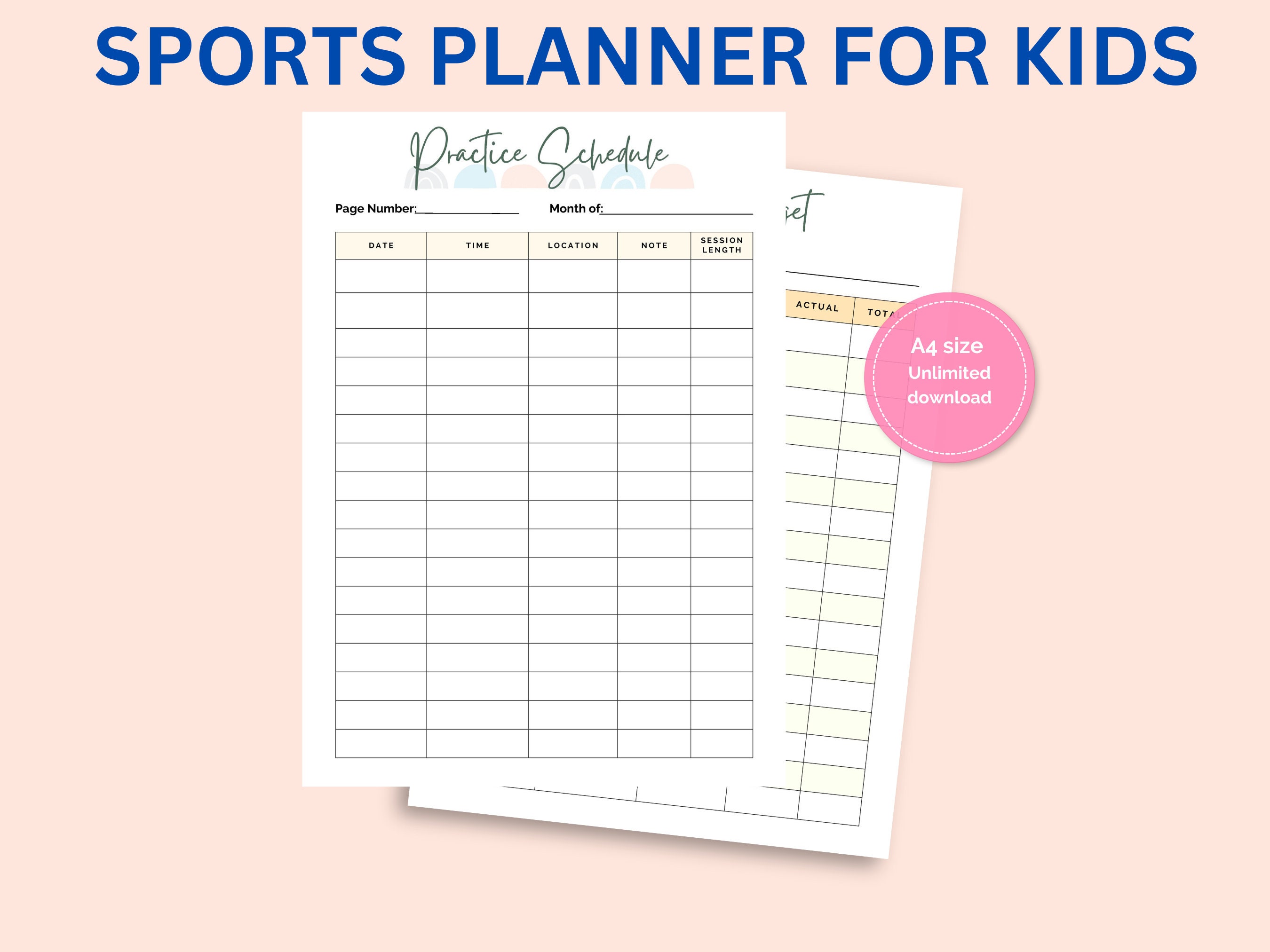 Sports Planner for Kids | Team Mom Planner | Kids Activities Planner ...