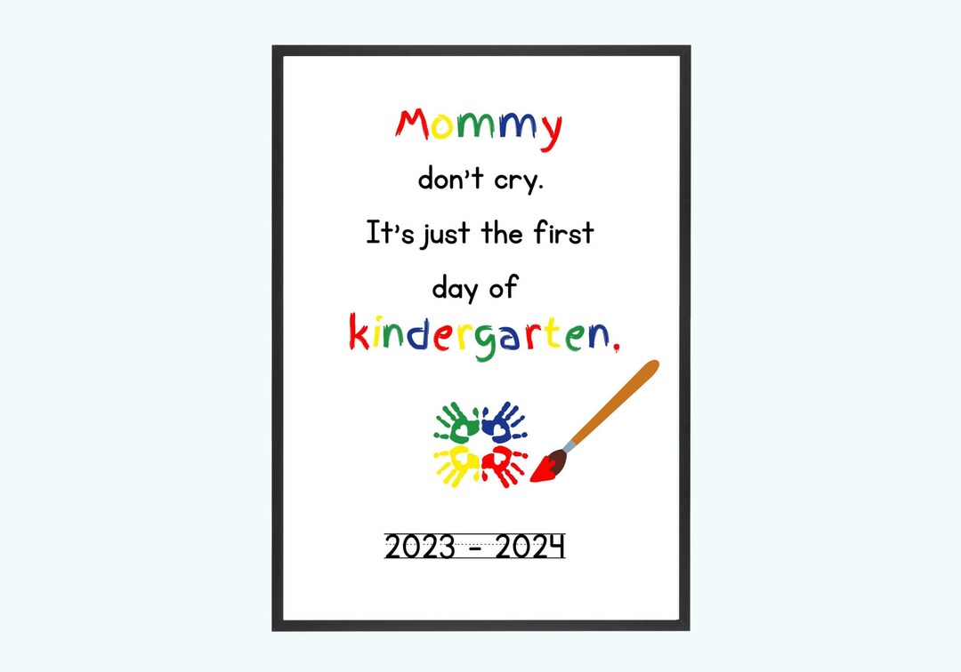 First Day Of Kindergarten Sign Printable Etsy First Day Of Kindergarten Sign Printable Etsy