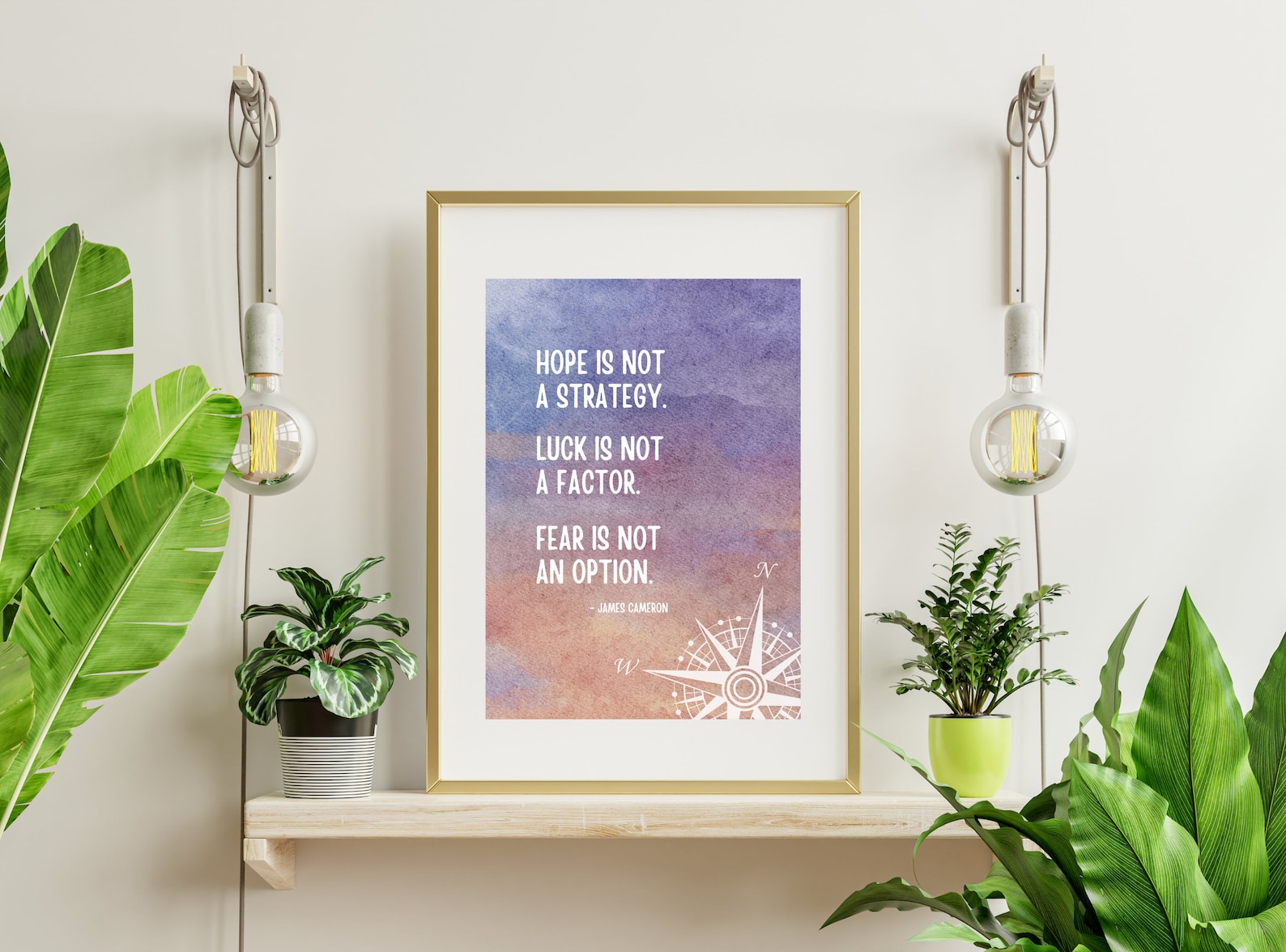 Printable Wall Art "hope is Not a Strategy. Luck is Not a Factor. Fear ...