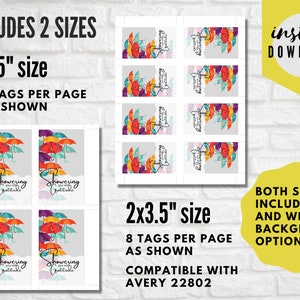 Appreciation Gift Tag, Showering You With Gratitude, Thank You Gift Tag ...