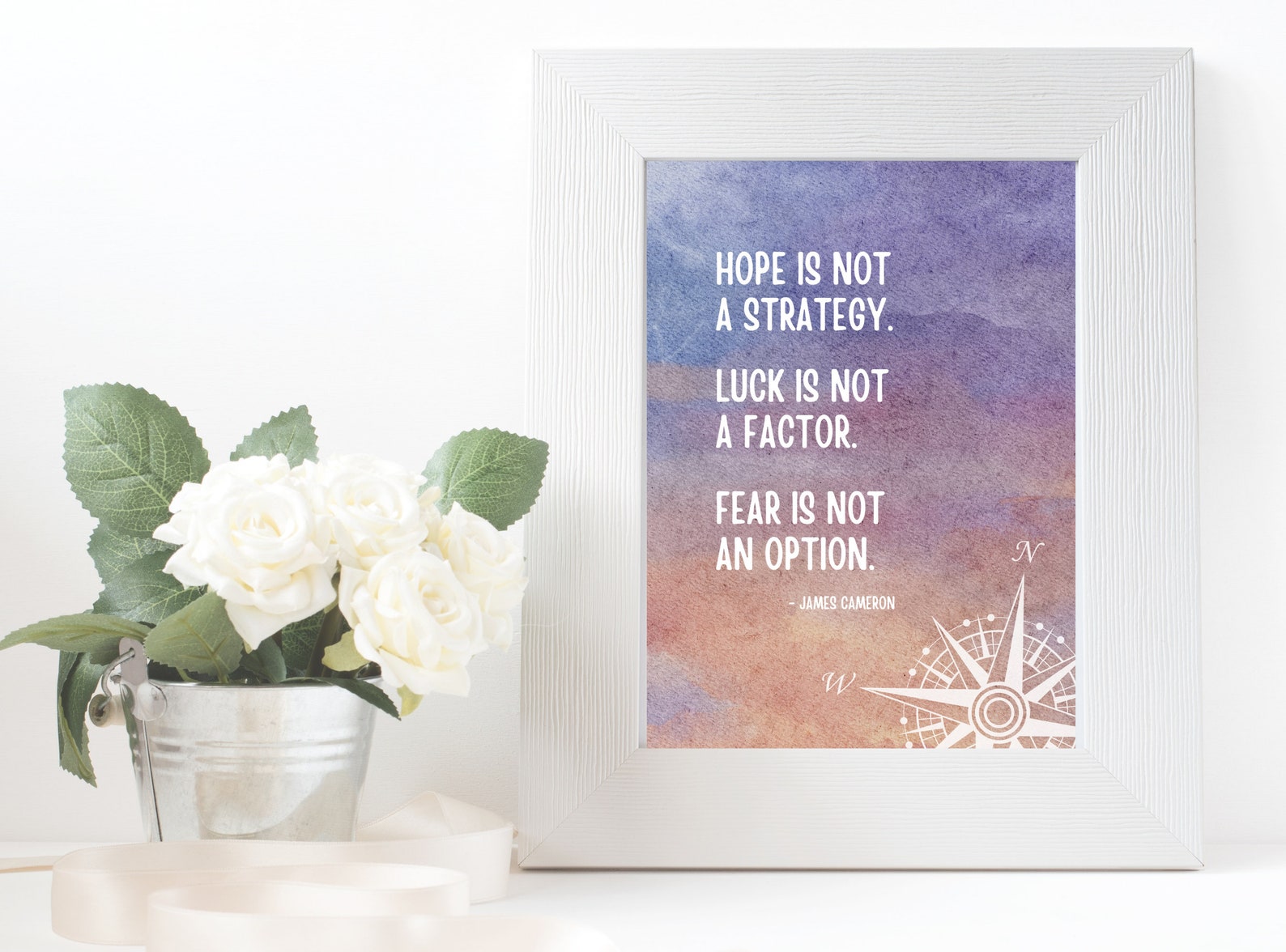 Printable Wall Art "hope is Not a Strategy. Luck is Not a Factor. Fear ...