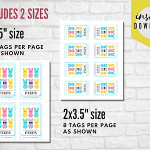 Appreciation Gift Tag, Thankful You Are One of Our PEEPS, Thank You ...