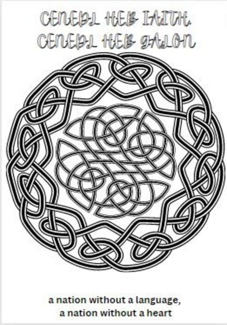 Welsh Colouring Pages Cymraeg Digital Download - Etsy
