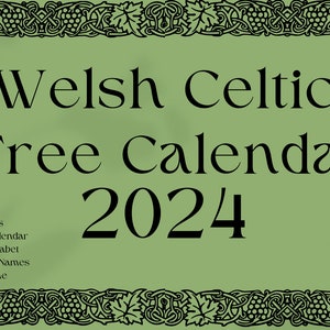 Welsh Celtic Tree Calendar, Foraging & Moon Calendar With Ogham ...
