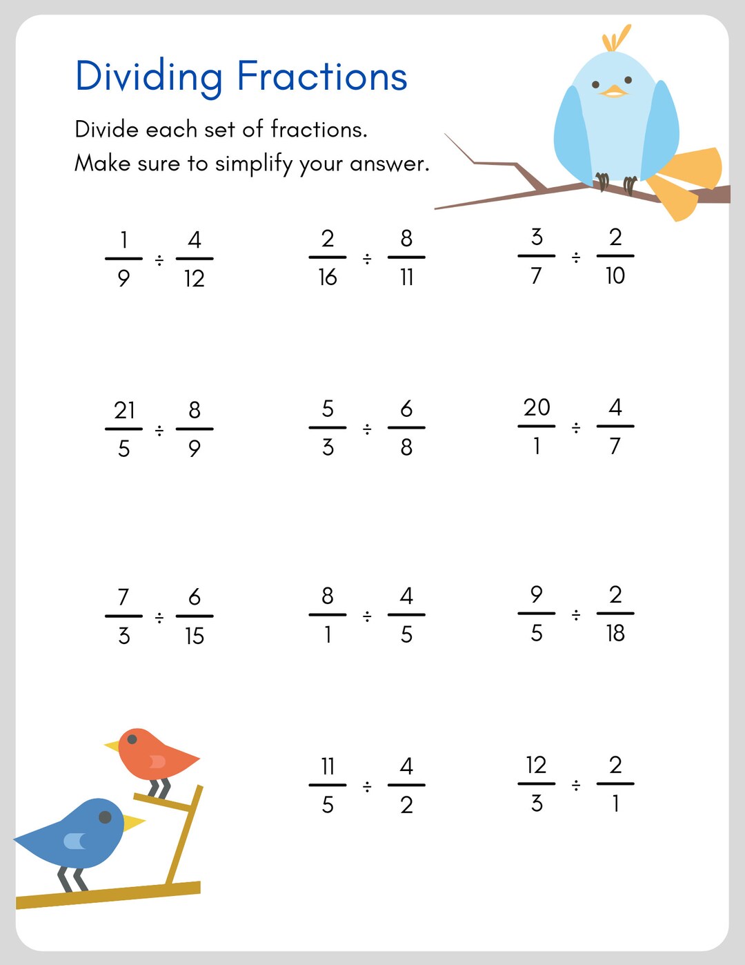 Fraction Practice - Etsy