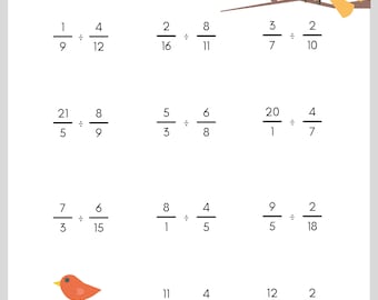 Fraction Worksheets With Video Walkthrough Reciprocal of a Fraction ...