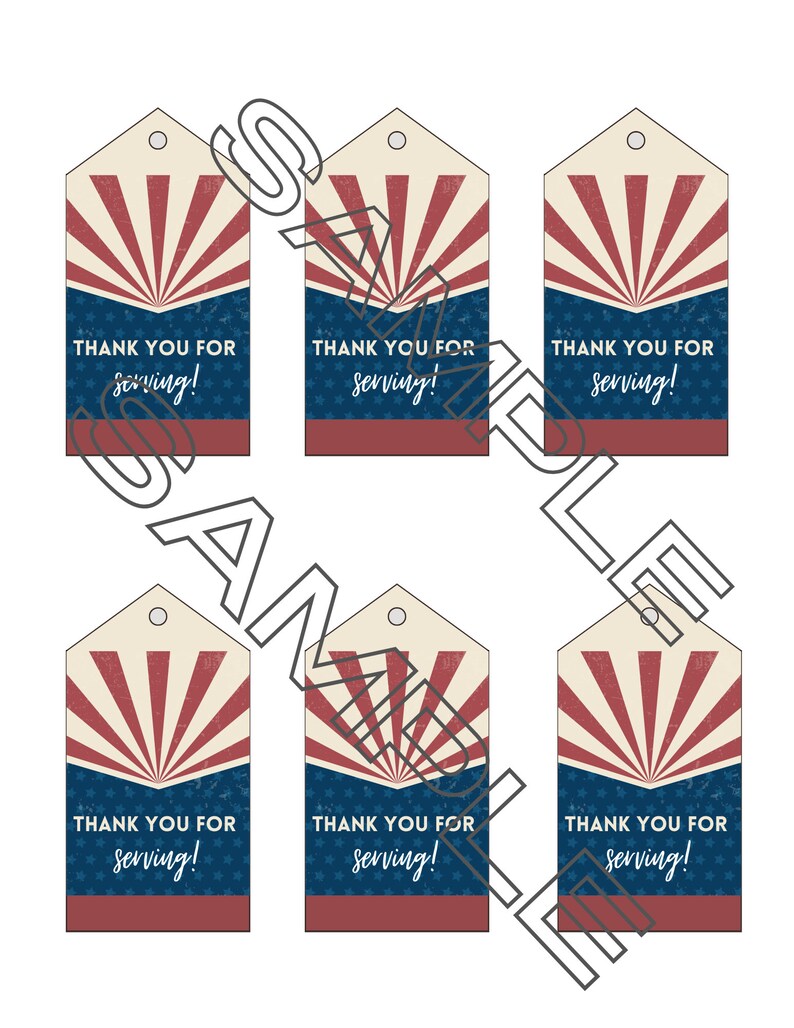 Printable 4th of July Gift Tag, Memorial Day Gift Tag, Independence Day ...
