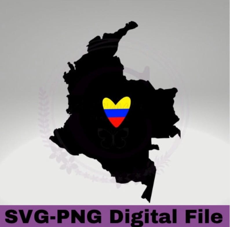 Colombia Map Bundle, SVG AND PNG Digital File - Etsy