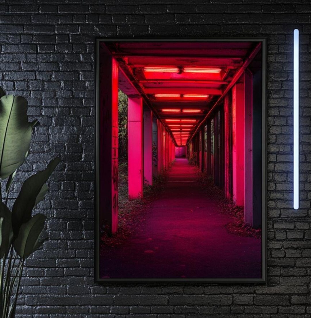 Liminal Spaces Poster Art Neon Noir Street Photography - Etsy