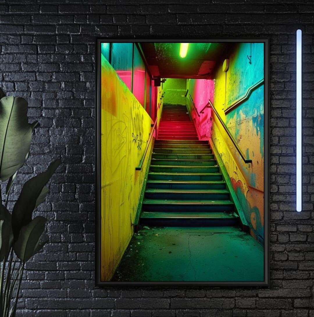 Liminal Spaces Poster Art Neon Noir Street Photography - Etsy