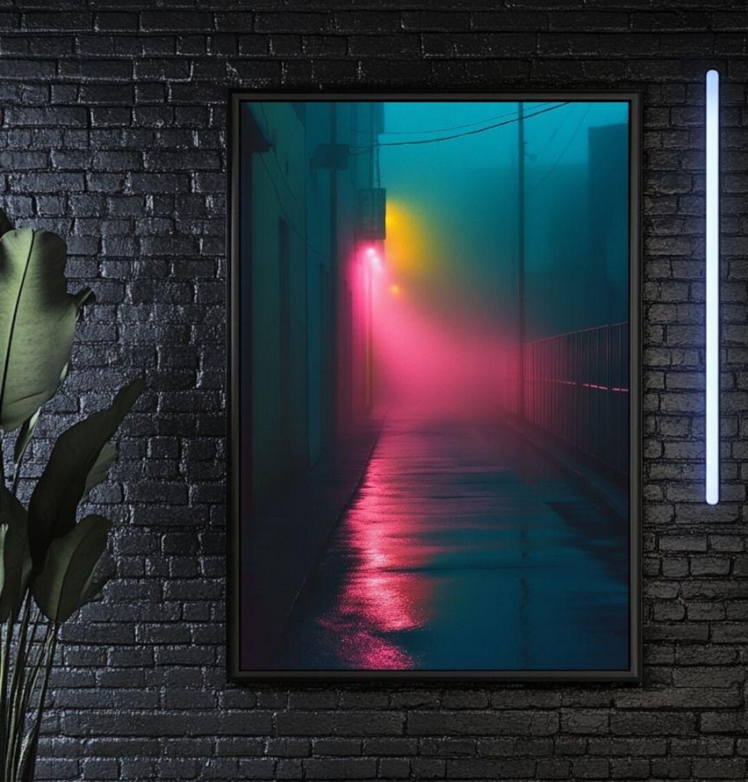 Liminal Spaces Poster Art Neon Noir Street Photography - Etsy