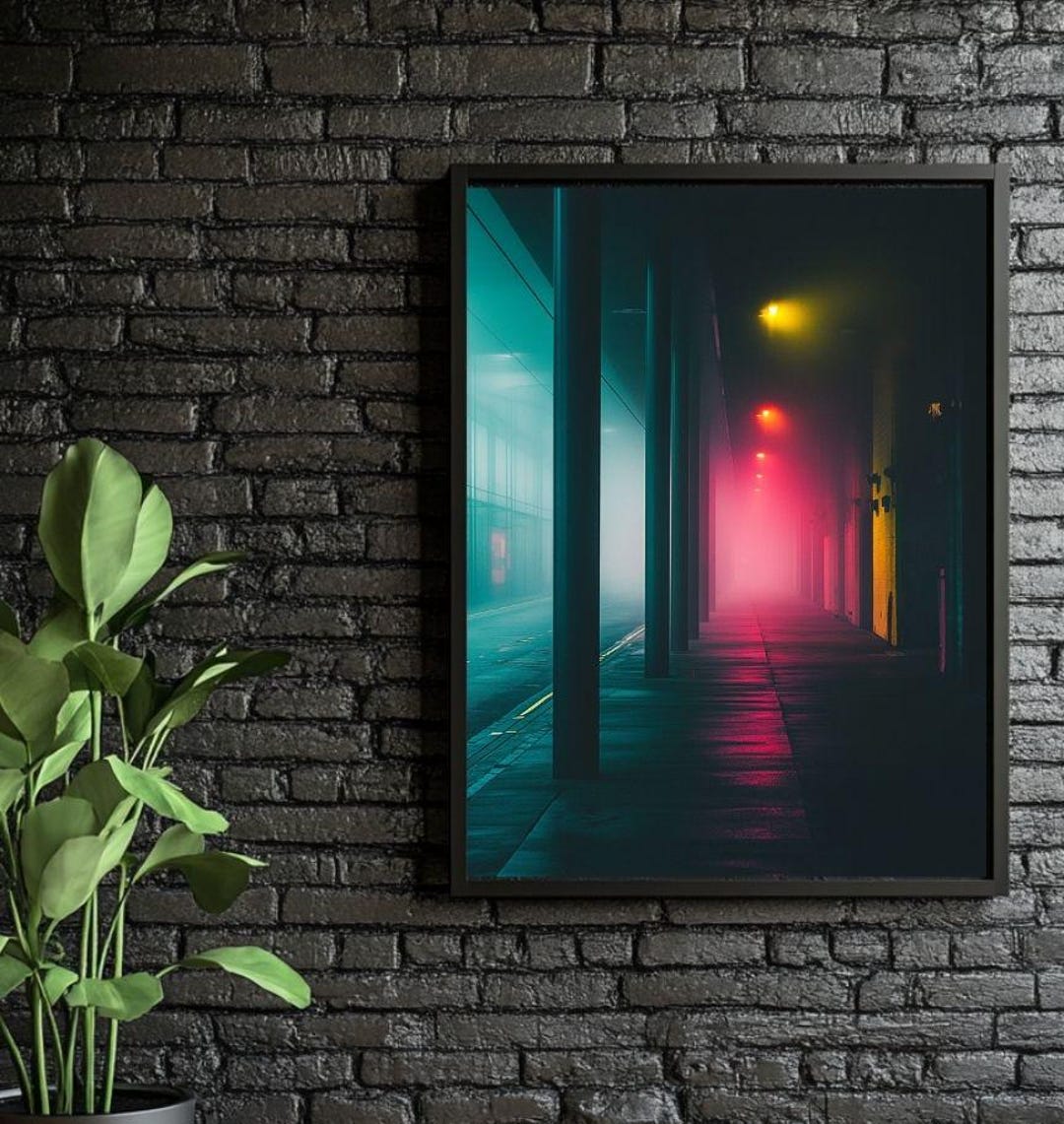 Liminal Spaces Poster Art Neon Noir Street Photography - Etsy