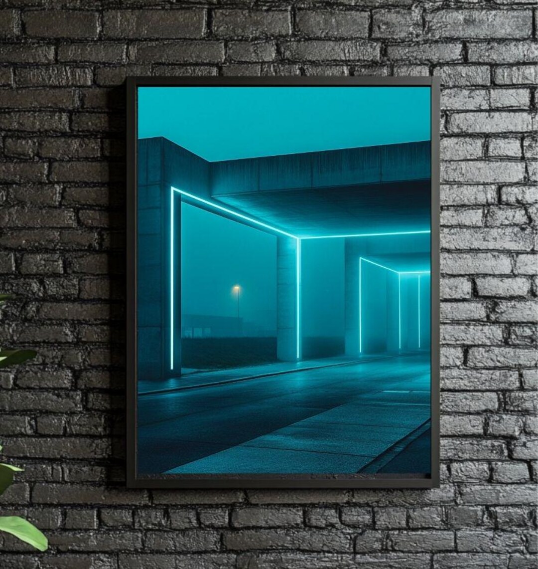 Liminal Spaces Poster Art Neon Noir Street Photography - Etsy