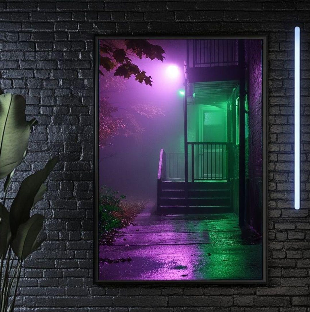 Liminal Spaces Poster Art Neon Noir Street Photography - Etsy