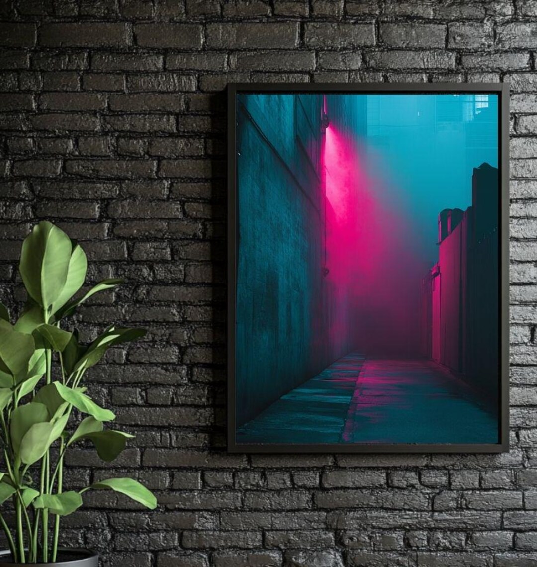 Ambient Immersion Liminal Spaces Neon Digital Wall Art - Etsy