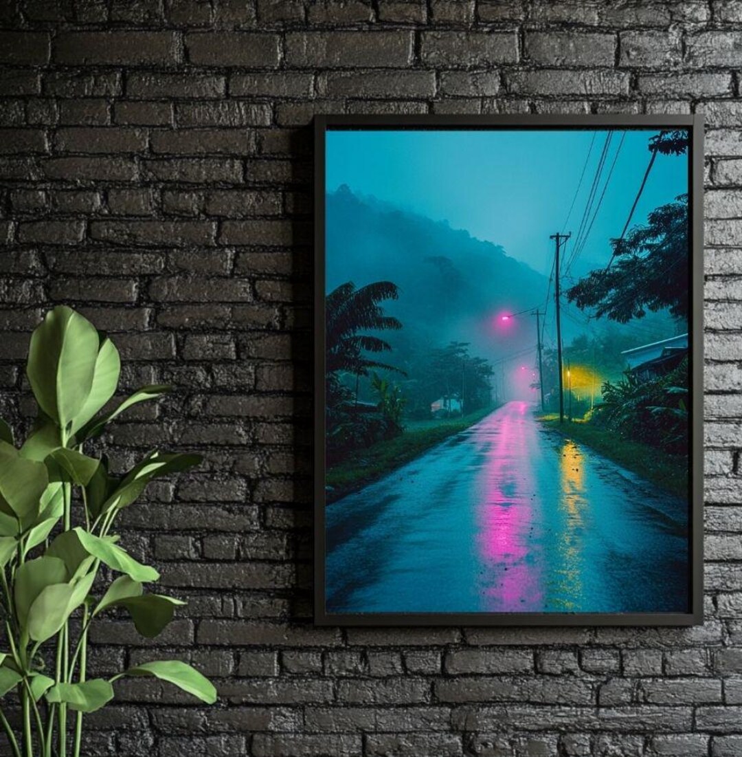 Ambient Immersion Liminal Spaces Neon Digital Wall Art - Etsy