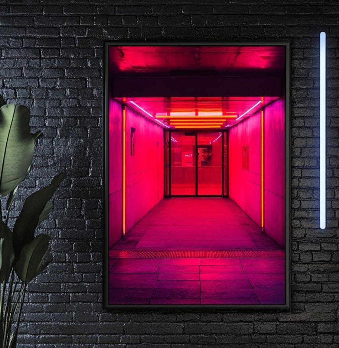 Liminal Spaces Poster Art Neon Noir Street Photography - Etsy
