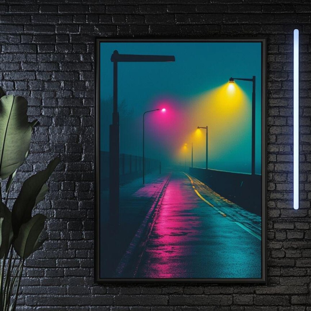 Liminal Spaces Poster Art Neon Noir Street Photography - Etsy