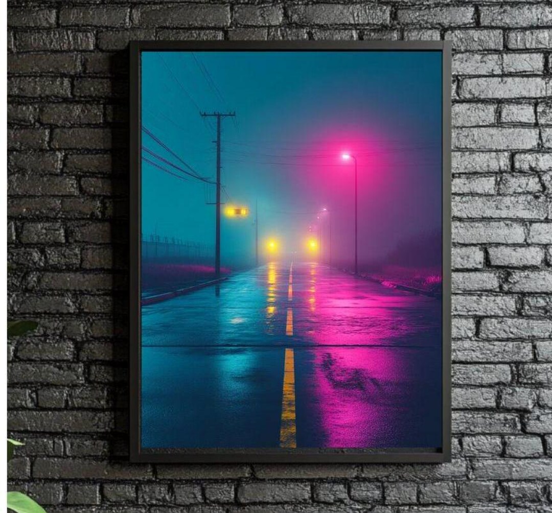 Liminal Spaces Poster Art Neon Noir Street Photography - Etsy