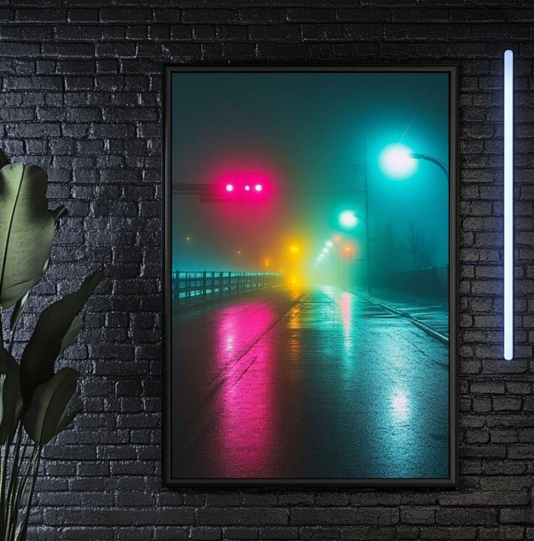 Liminal Spaces Poster Art Neon Noir Street Photography - Etsy